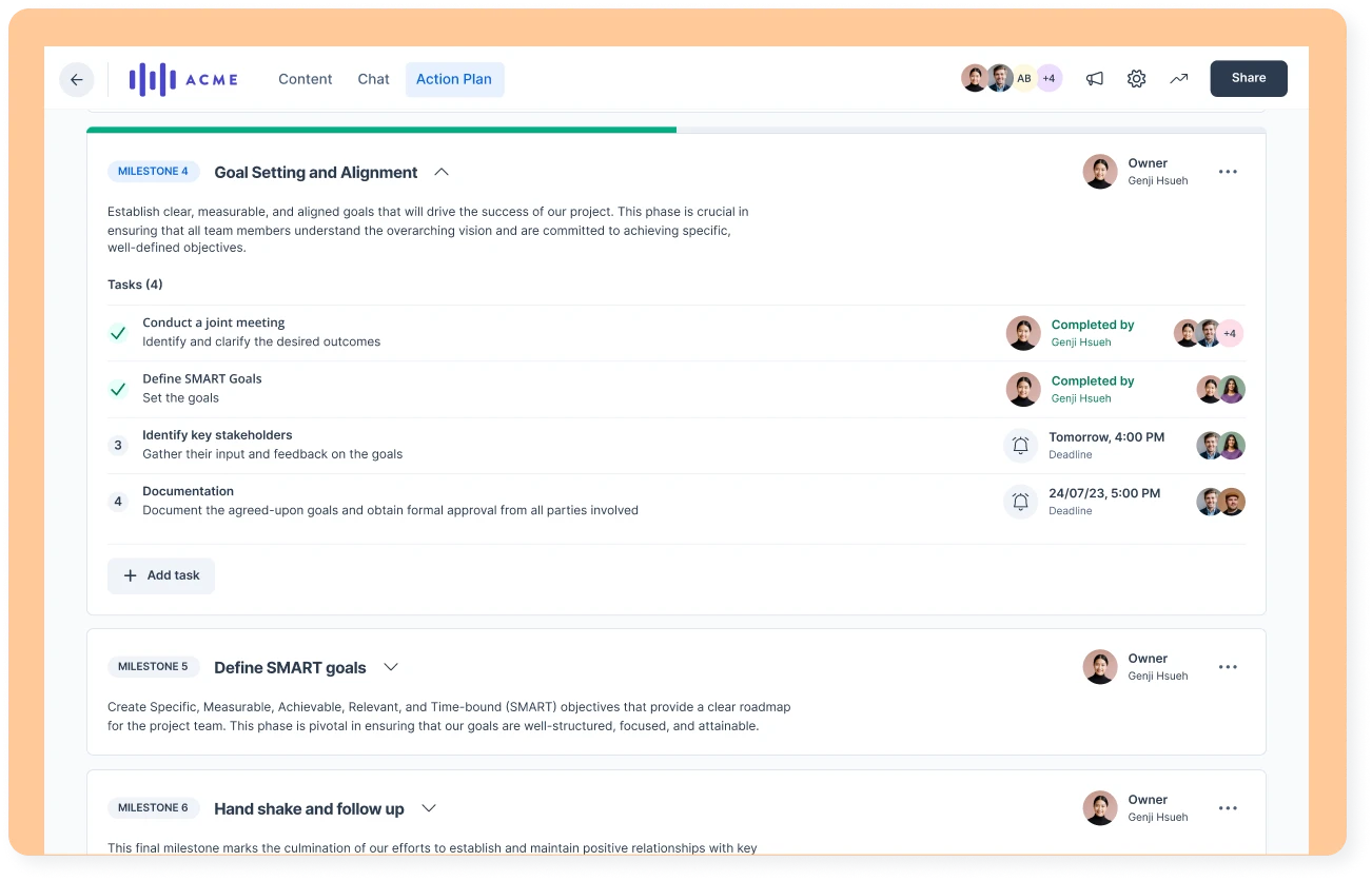 Mutual Action Plan Software in your Digital Sales Room | GetAccept