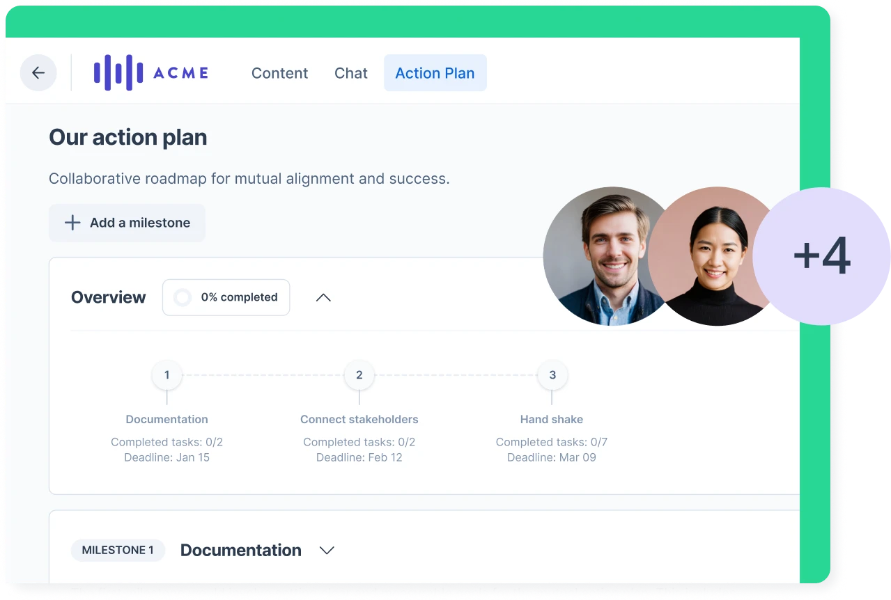 Mutual Action Plan Software in your Digital Sales Room | GetAccept